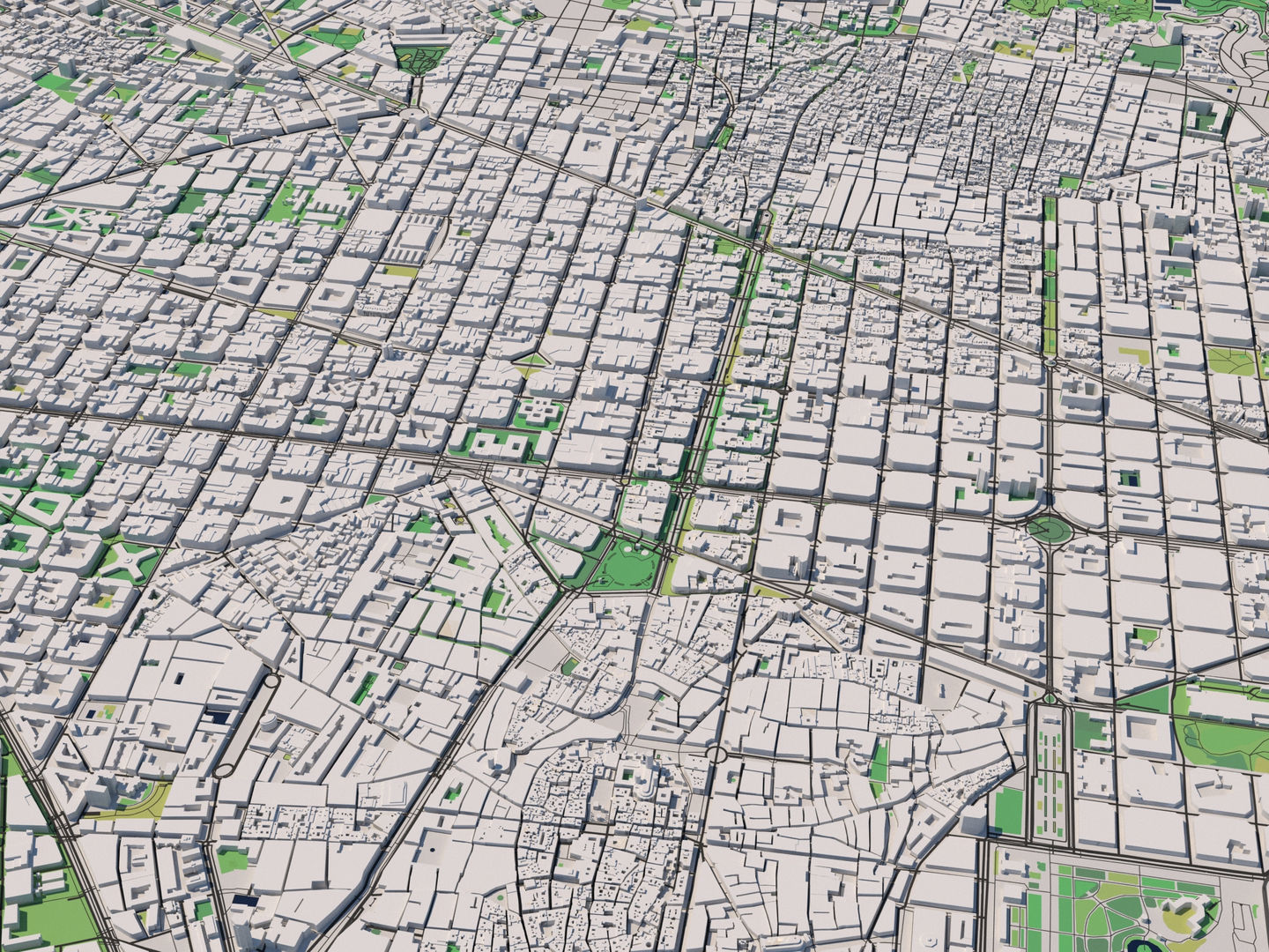 Barcelona Spain 25x25km 3D City Map 3D model | CGTrader
