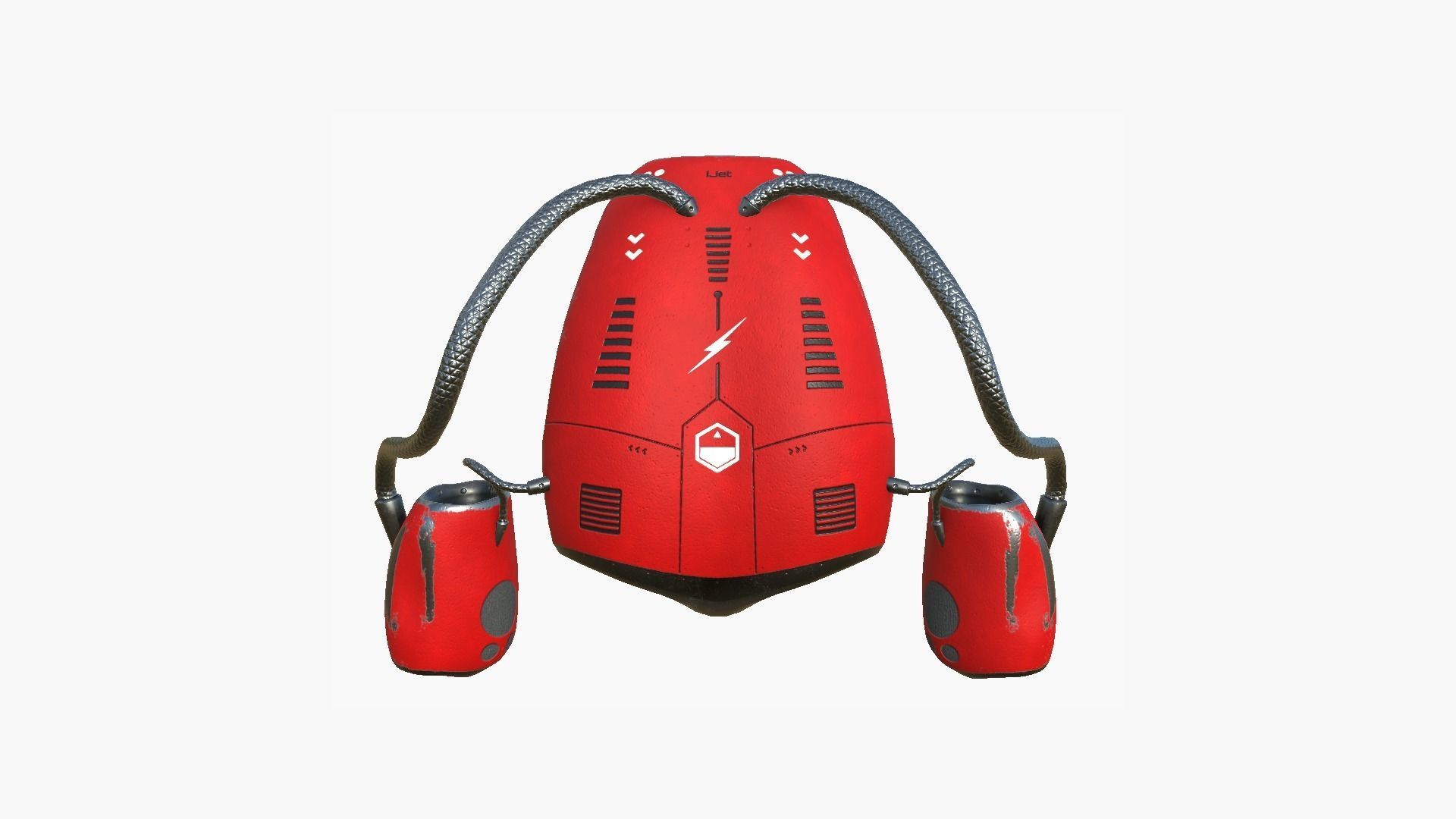 3D model Jetpack I04 Red Black - SciFi Character Design VR / AR / low ...