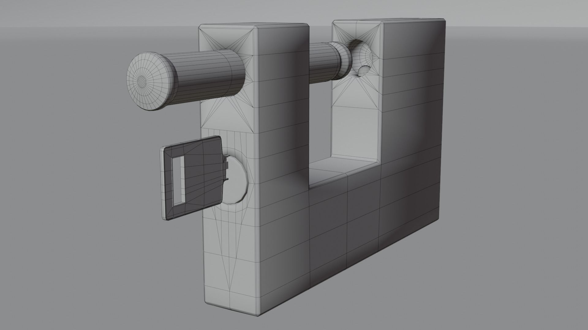 single square padlock 3D model | CGTrader