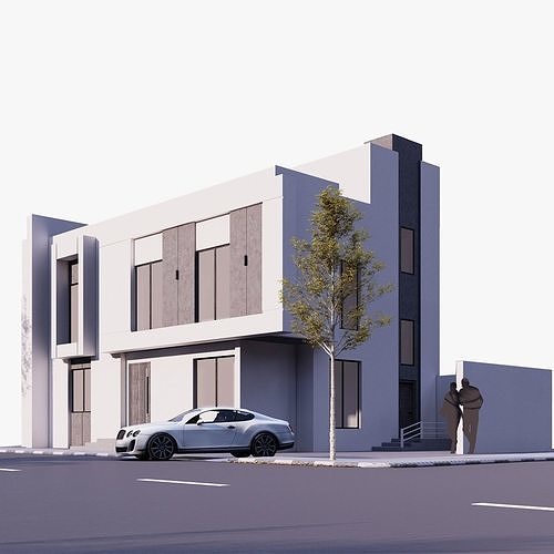 Modern Building N37 3D model animated rigged | CGTrader