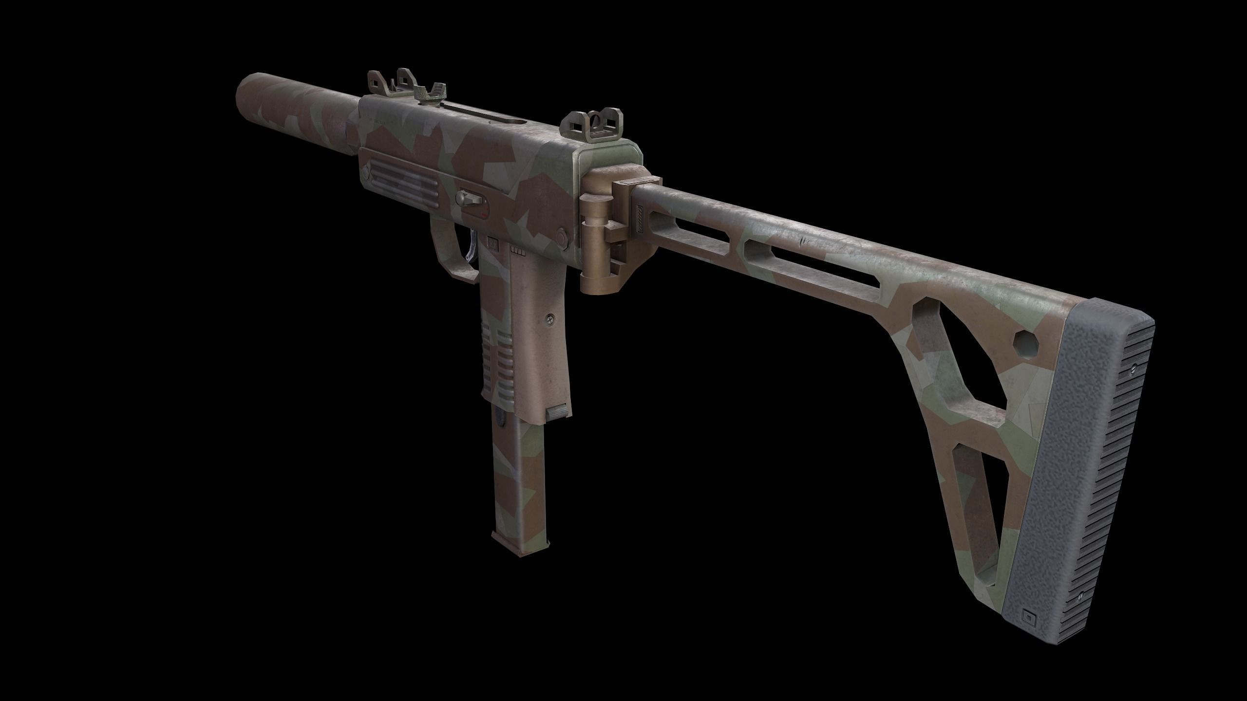 3D model Submachine gun VR / AR / low-poly | CGTrader