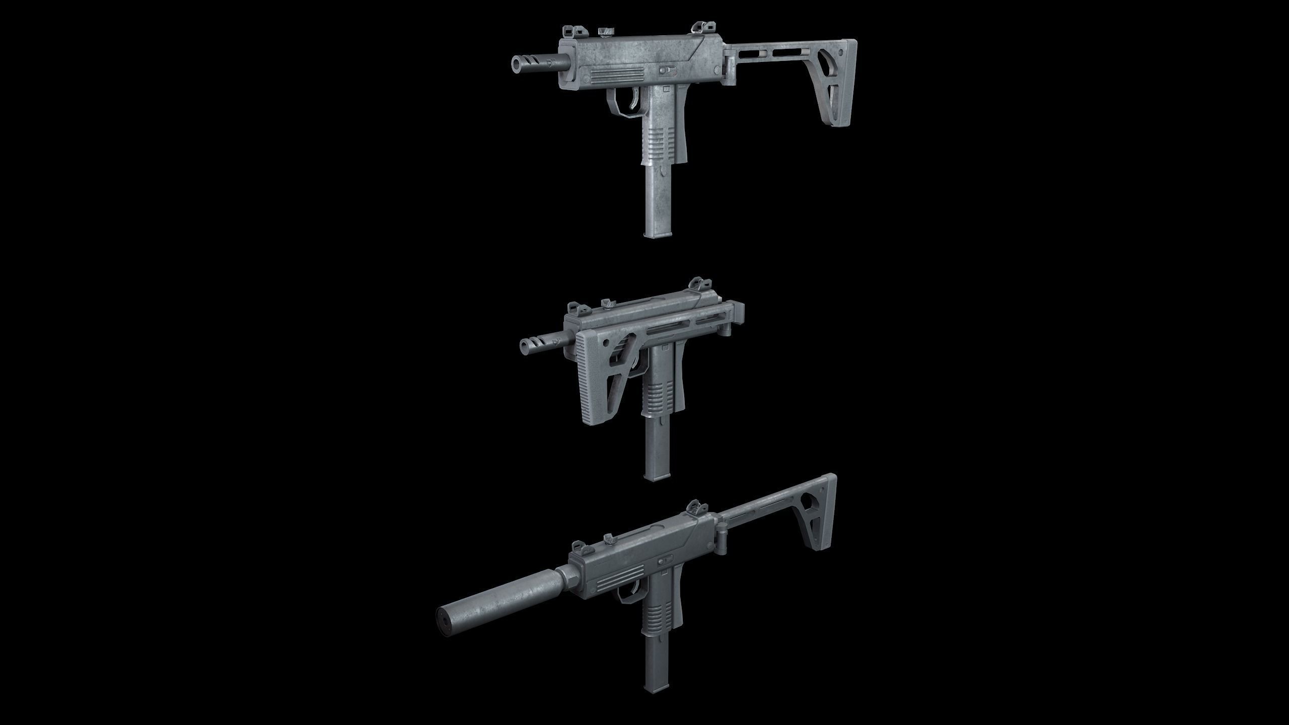 3D model Submachine gun VR / AR / low-poly | CGTrader