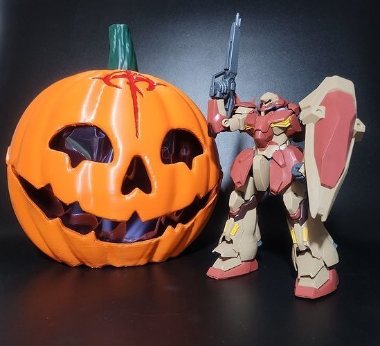 Fake mafty pumpkin helmet 3D model 3D printable | CGTrader