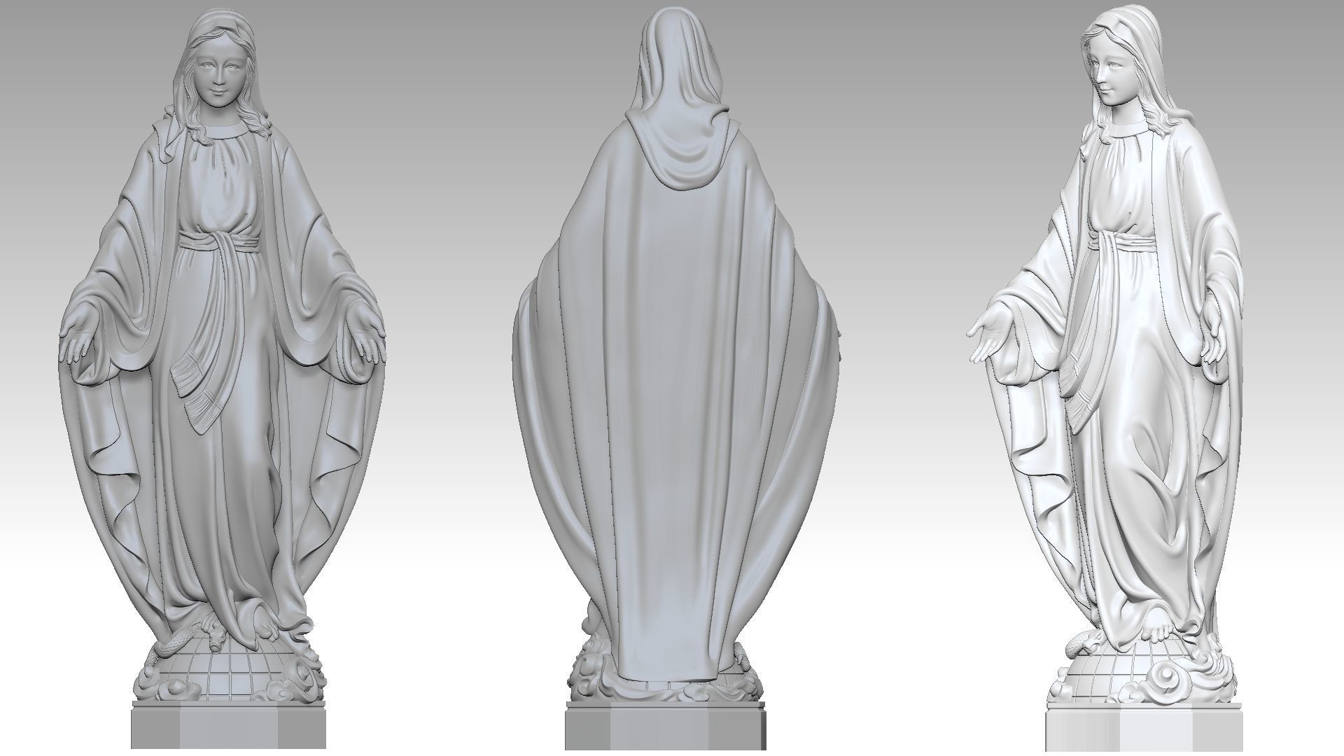 Virgin Mary 3D model 3D printable | CGTrader