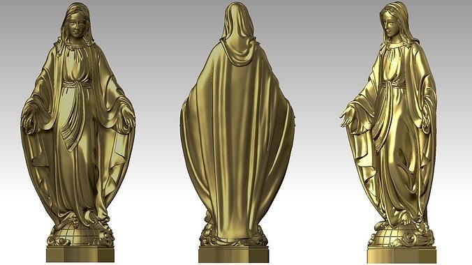 Virgin Mary 3D model 3D printable | CGTrader
