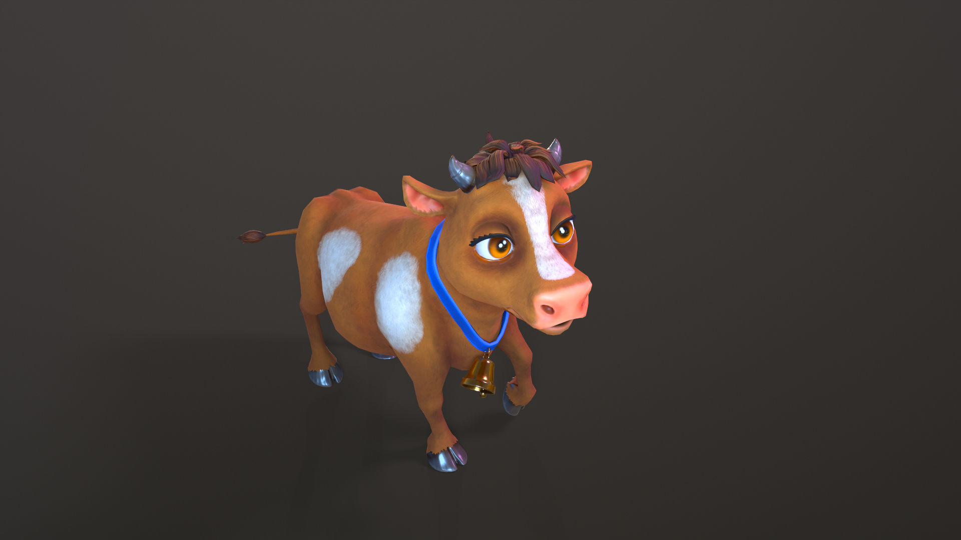 3D model Stilized Cow rigged animations VR / AR / low-poly | CGTrader