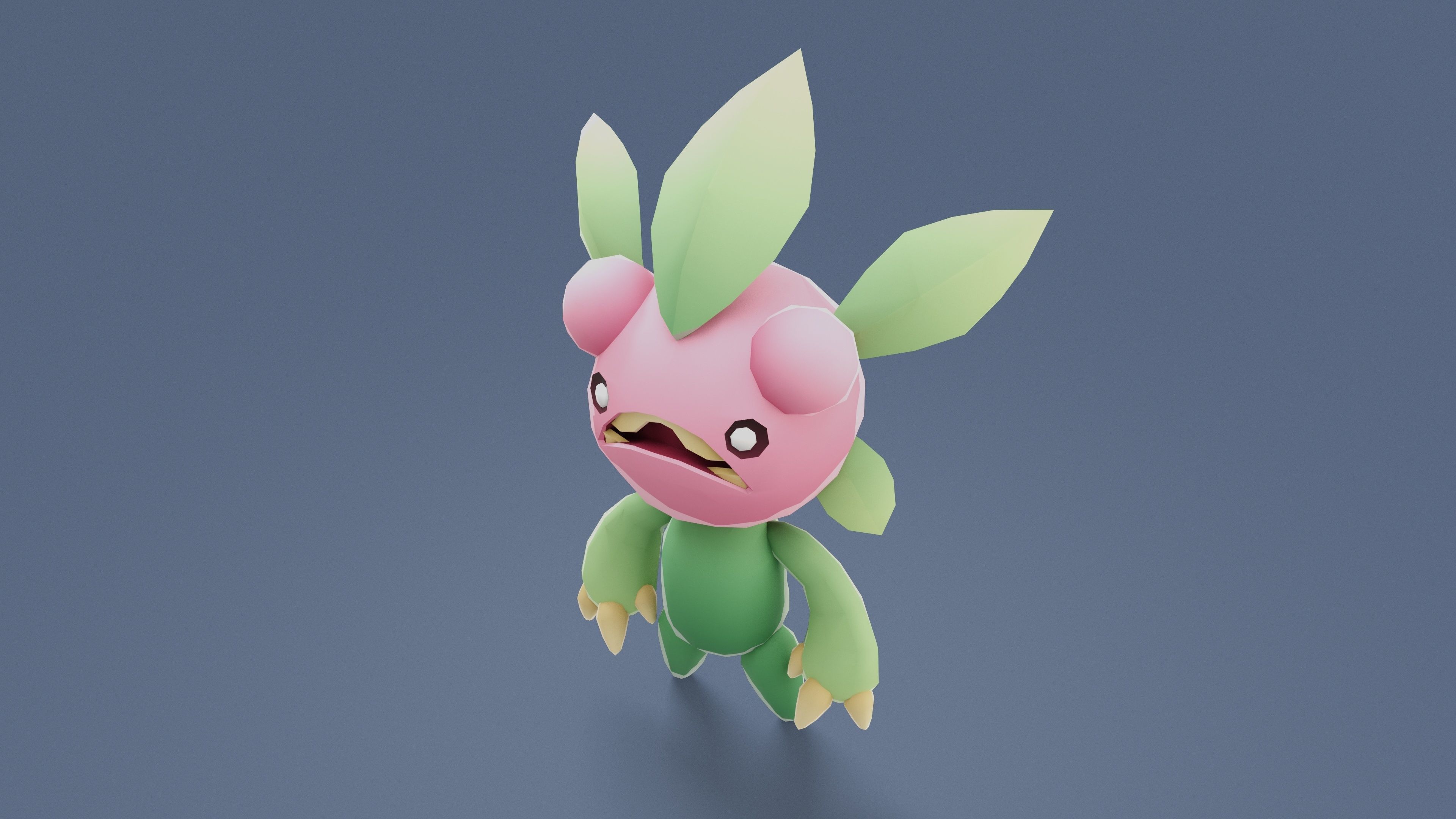 3D model Cartoon Characters - Evolution Pinky Warrior VR / AR / low ...
