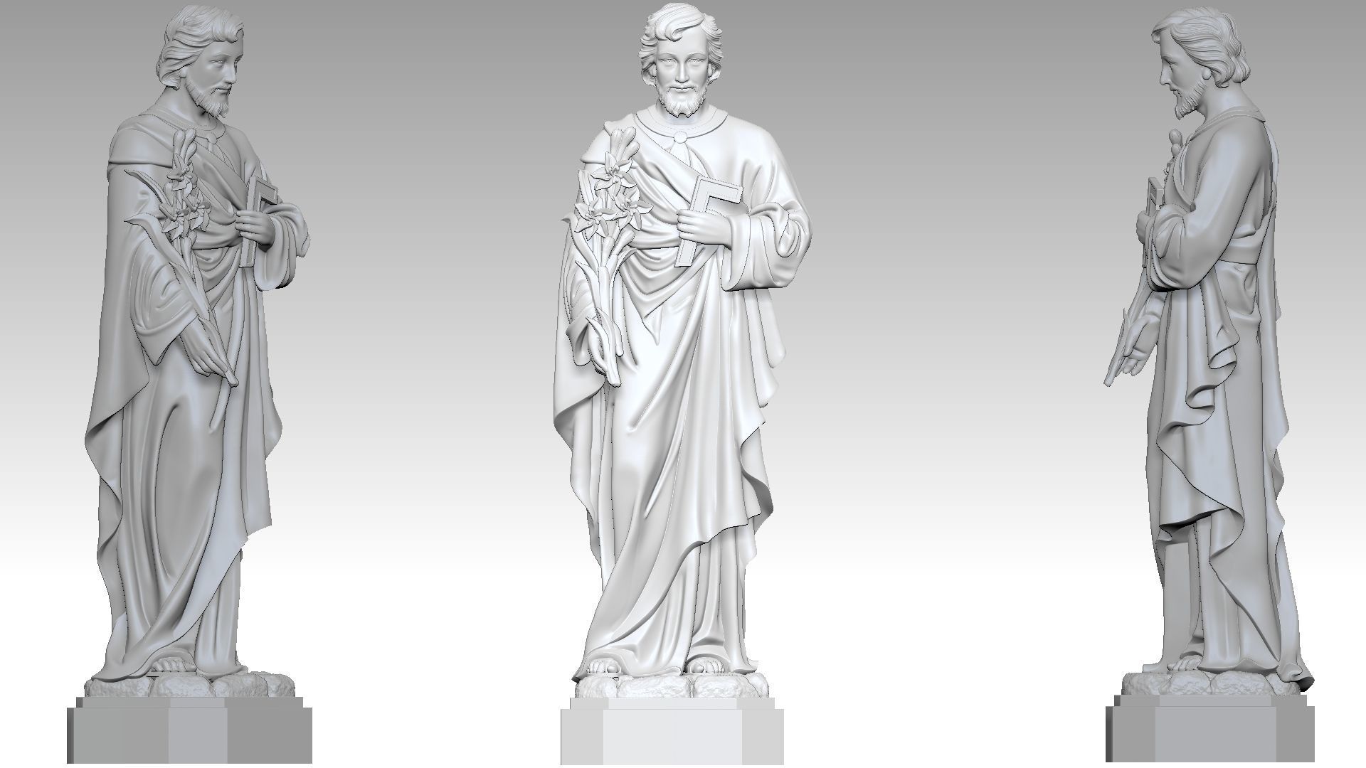 Saint Joseph 3D model 3D printable | CGTrader