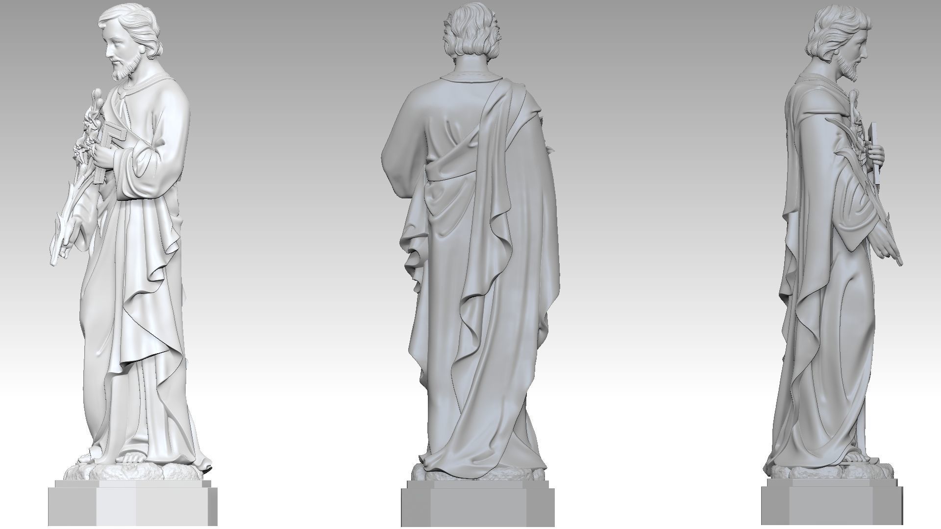 Saint Joseph 3D model 3D printable | CGTrader