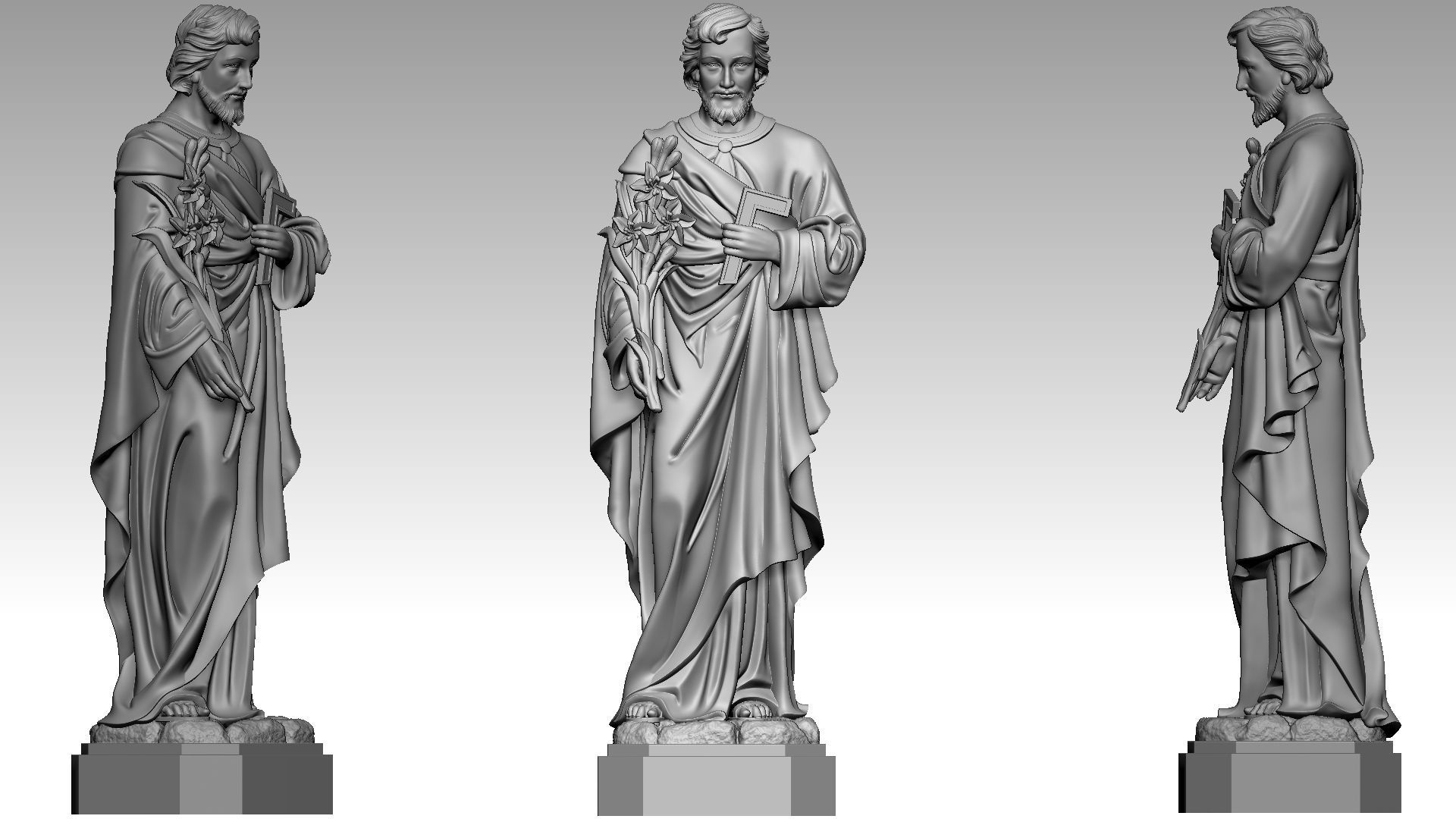Saint Joseph 3D model 3D printable | CGTrader