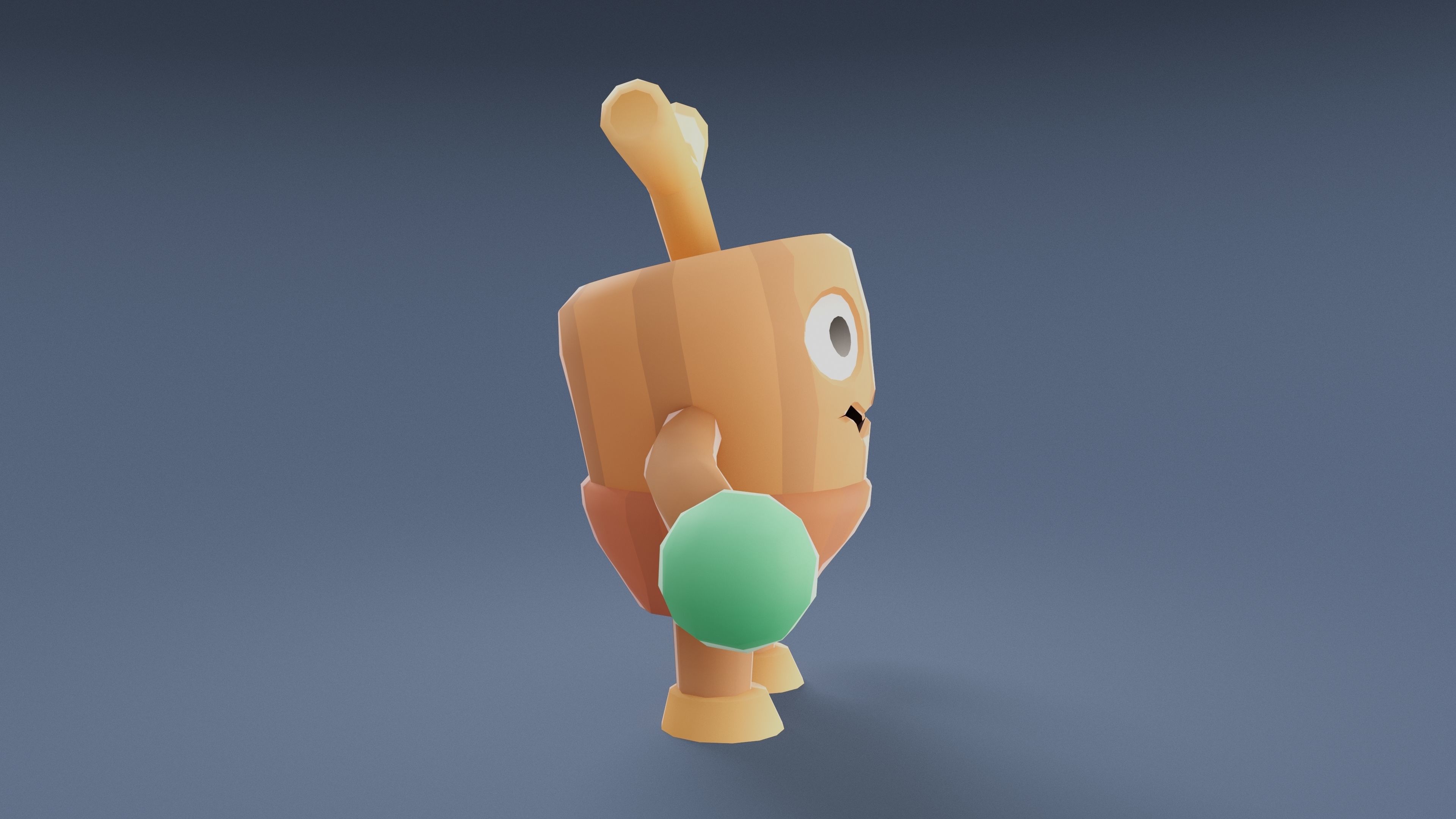 3D model Cartoon Characters - Small Stumpy Warrior VR / AR / low-poly ...