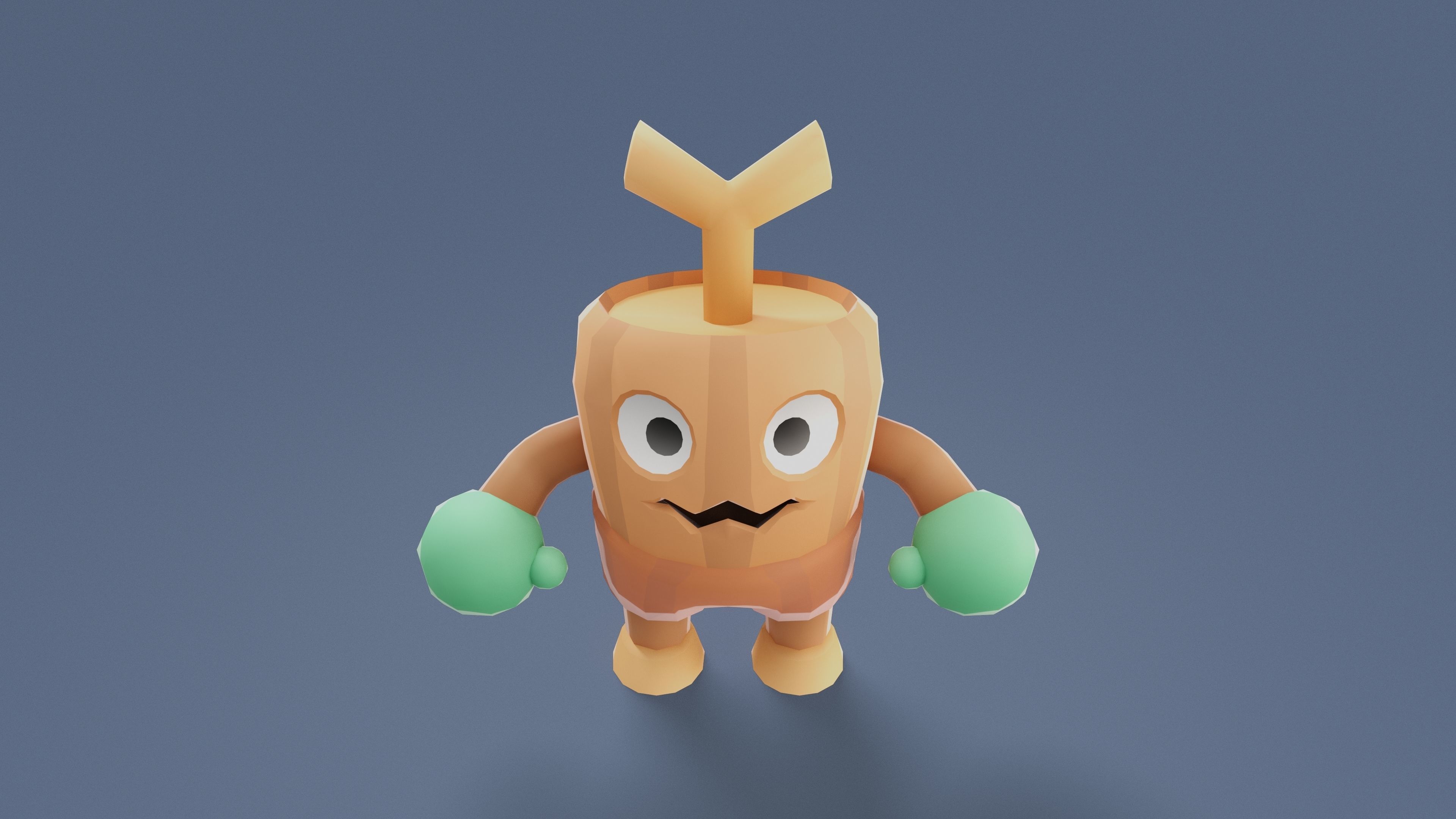 3D model Cartoon Characters - Small Stumpy Warrior VR / AR / low-poly ...