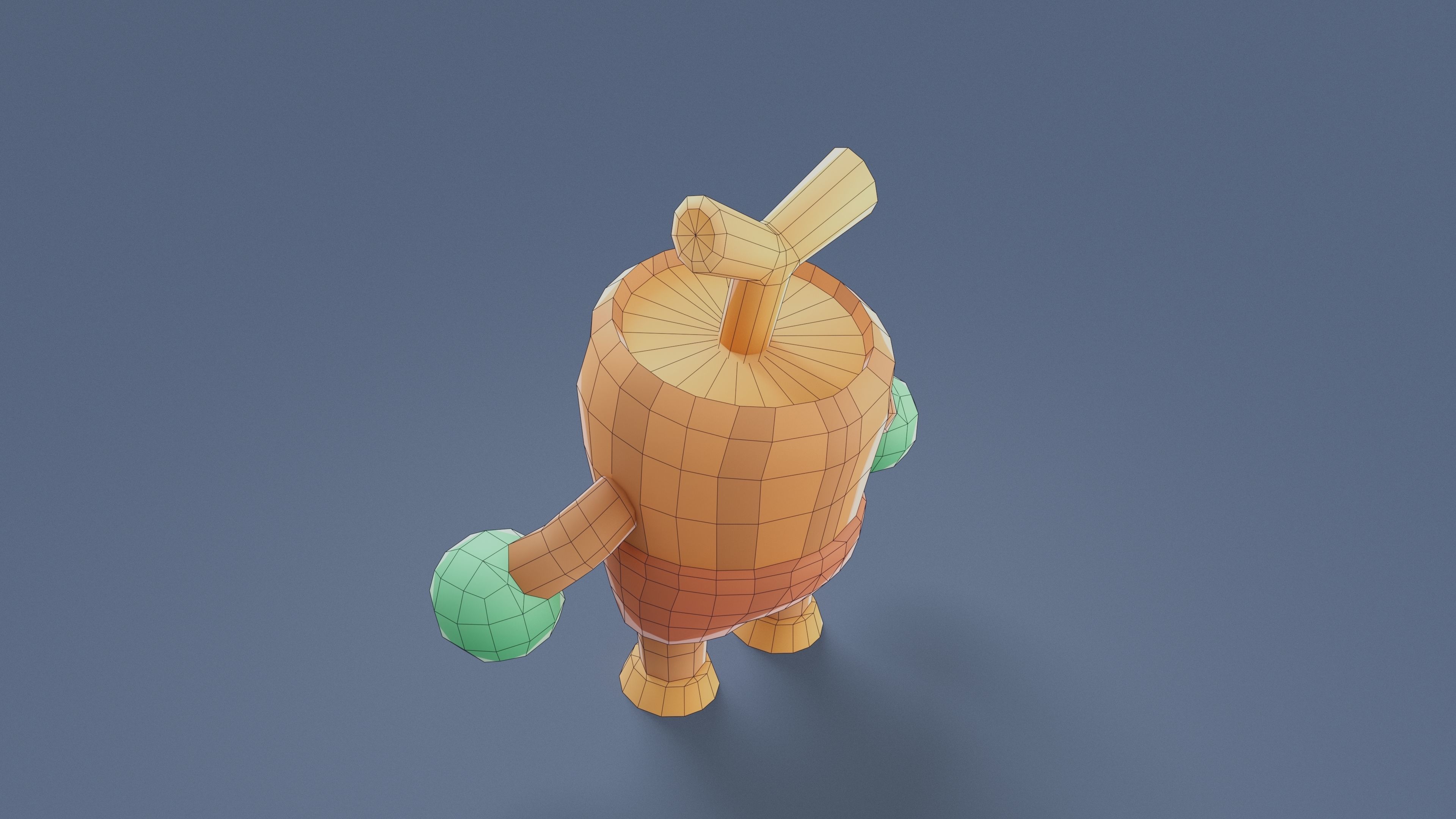 3D model Cartoon Characters - Small Stumpy Warrior VR / AR / low-poly ...
