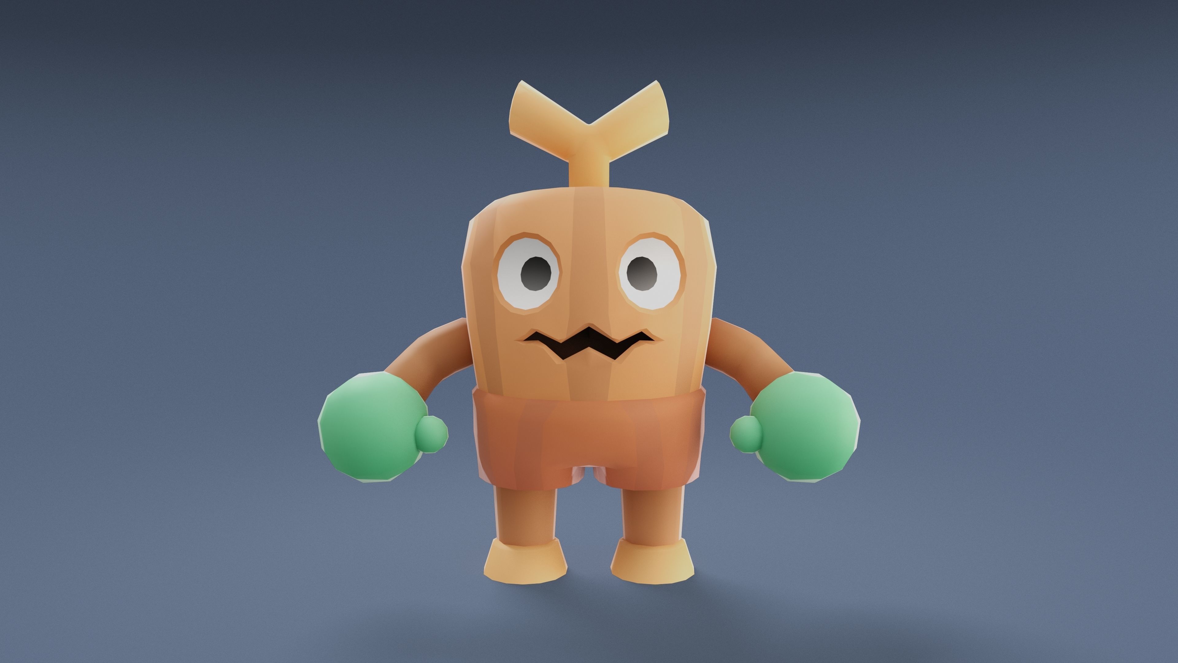 3D model Cartoon Characters - Small Stumpy Warrior VR / AR / low-poly ...