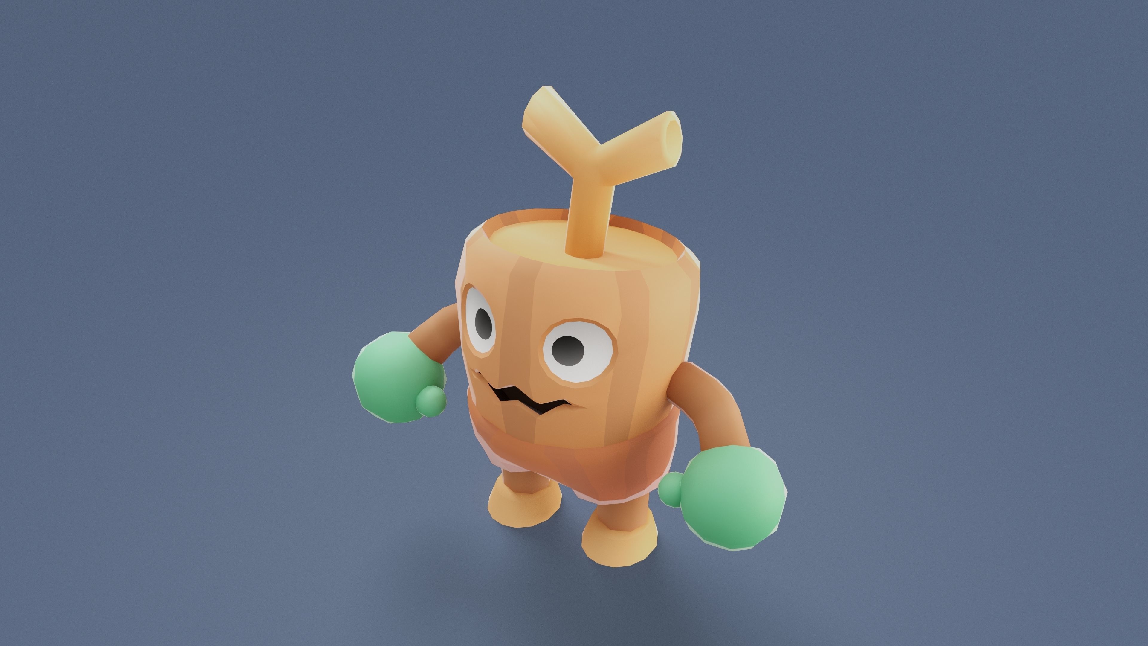 3D model Cartoon Characters - Small Stumpy Warrior VR / AR / low-poly ...