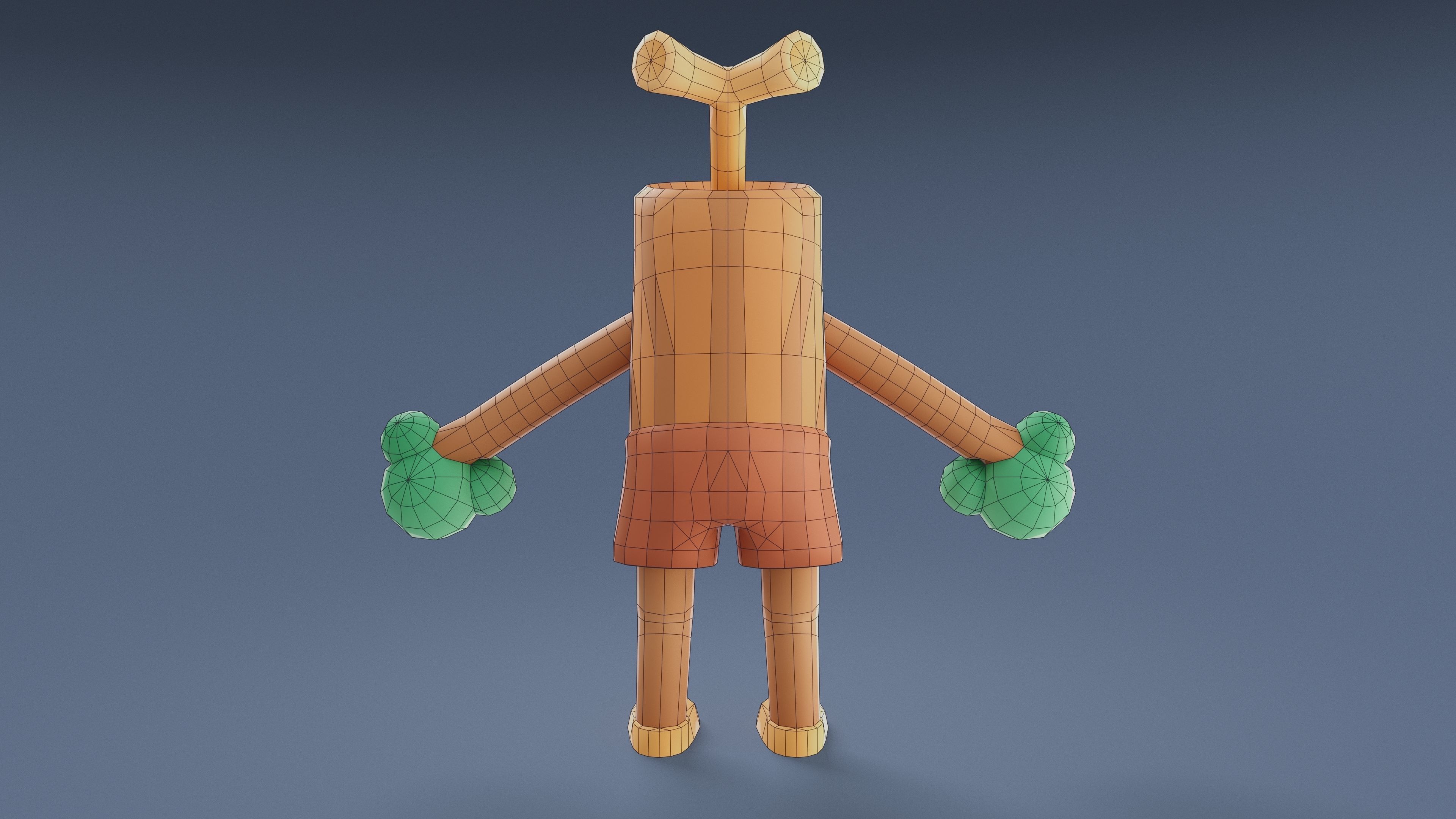 3D model Cartoon Characters - Medium Stumpy Warrior VR / AR / low-poly ...
