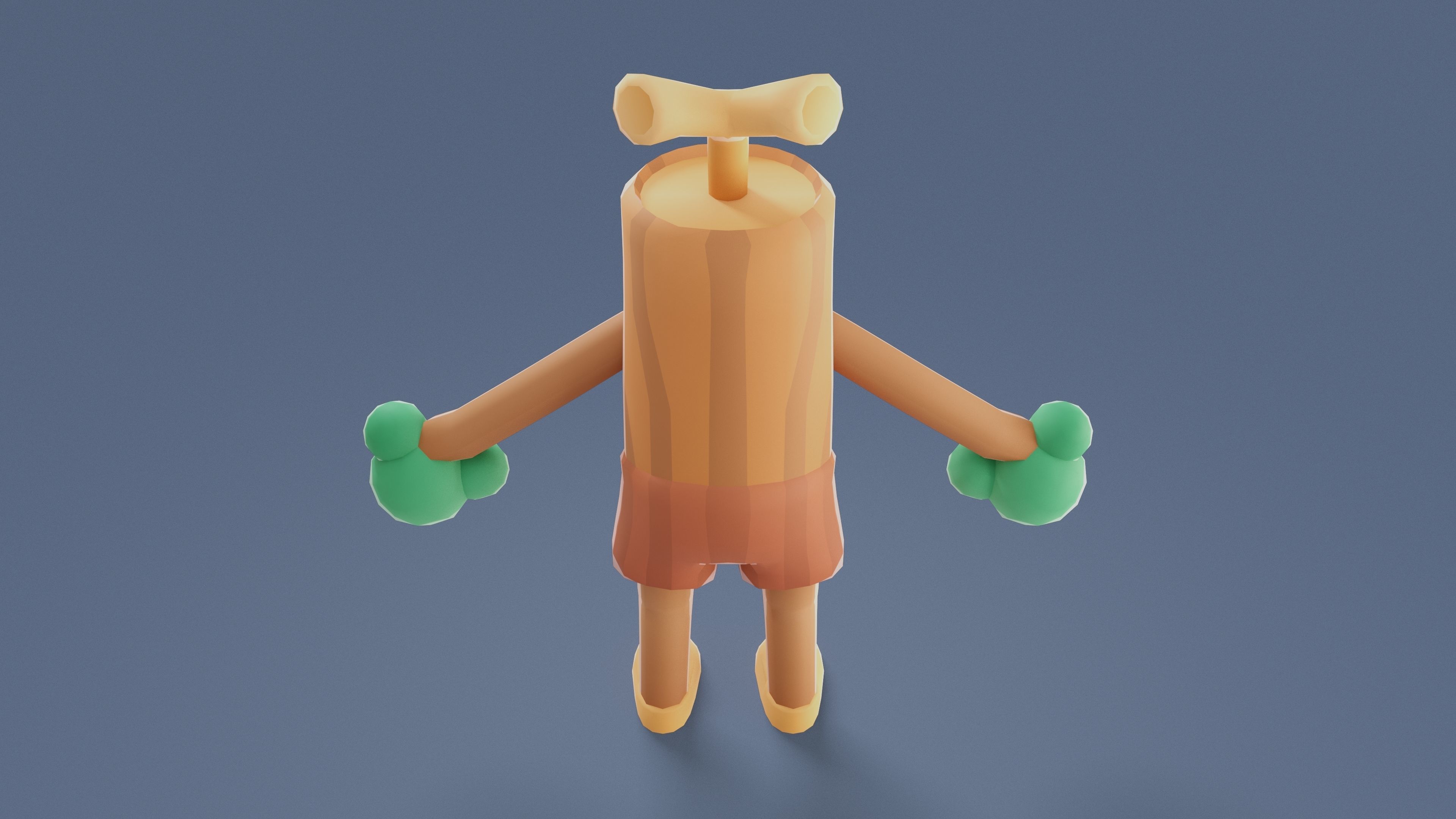 3D model Cartoon Characters - Medium Stumpy Warrior VR / AR / low-poly ...