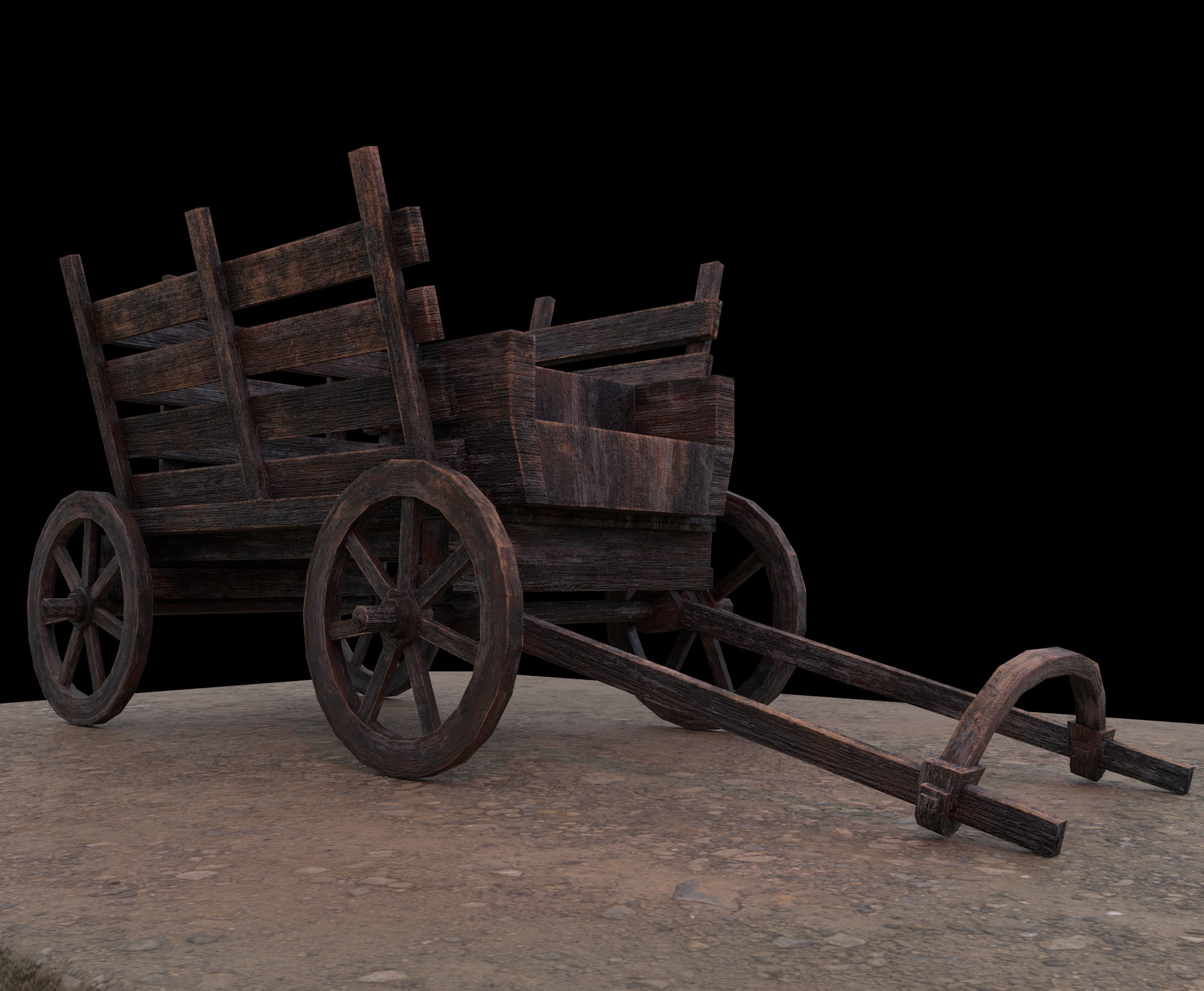 3D model Medieval Carriage VR / AR / low-poly | CGTrader