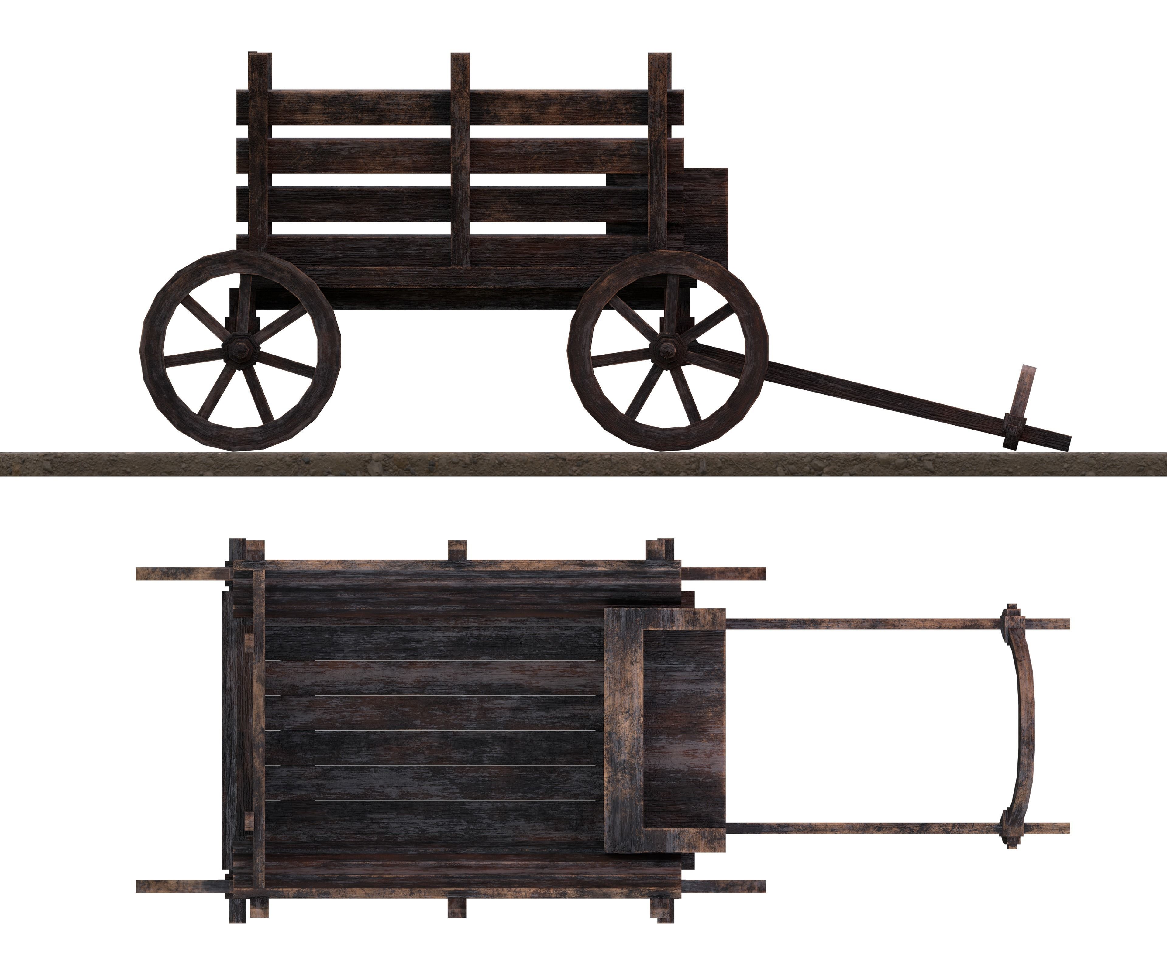 3D model Medieval Carriage VR / AR / low-poly | CGTrader