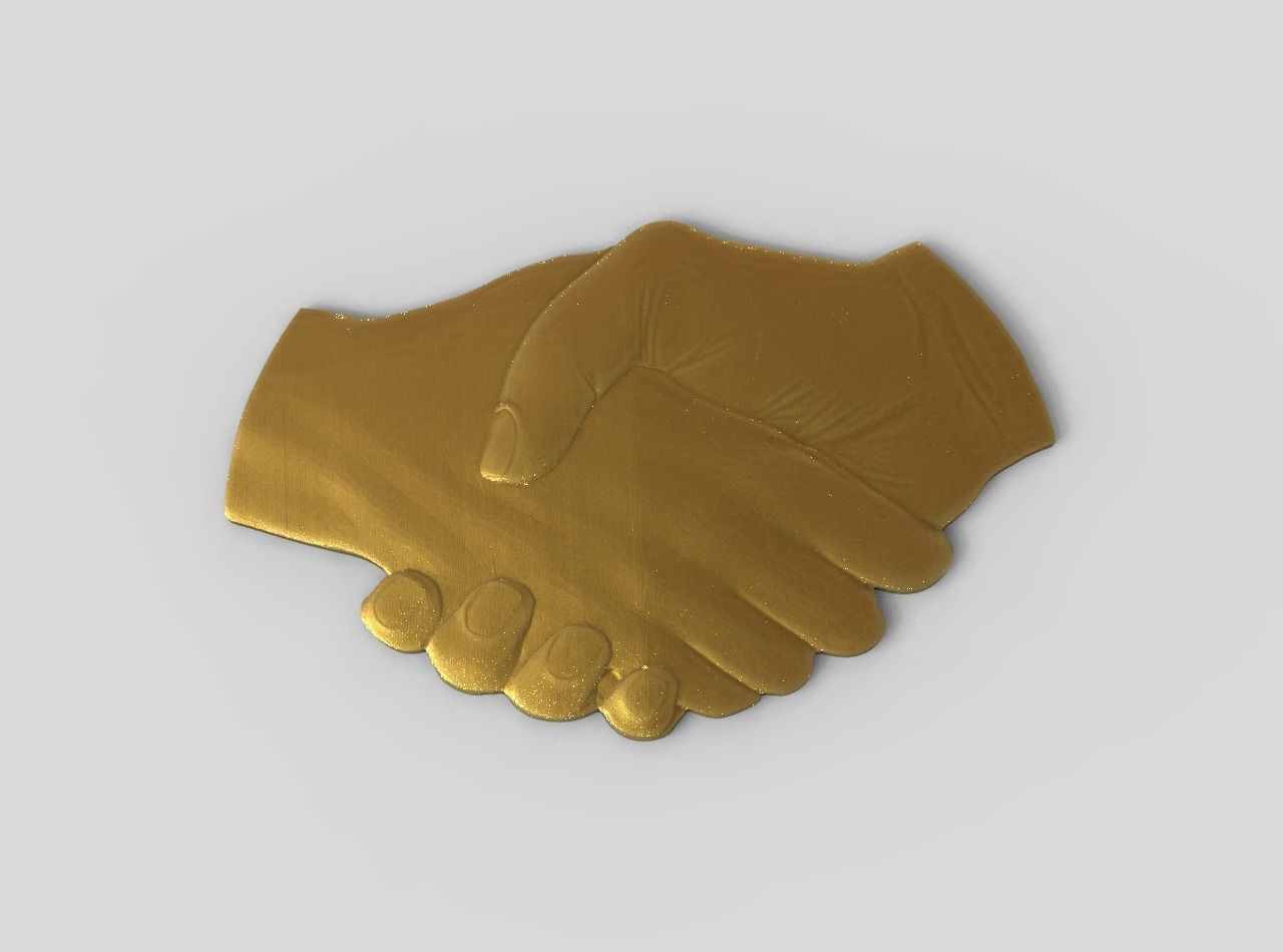 Handshake 3D model 3D printable | CGTrader
