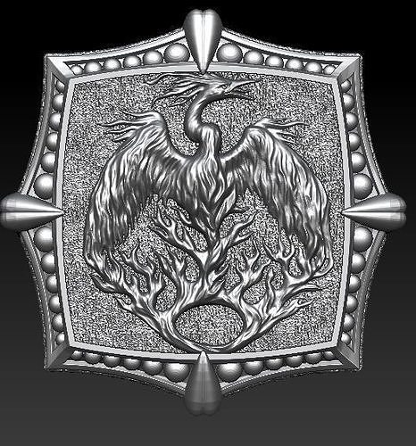 phoenix pendant 3D model | CGTrader