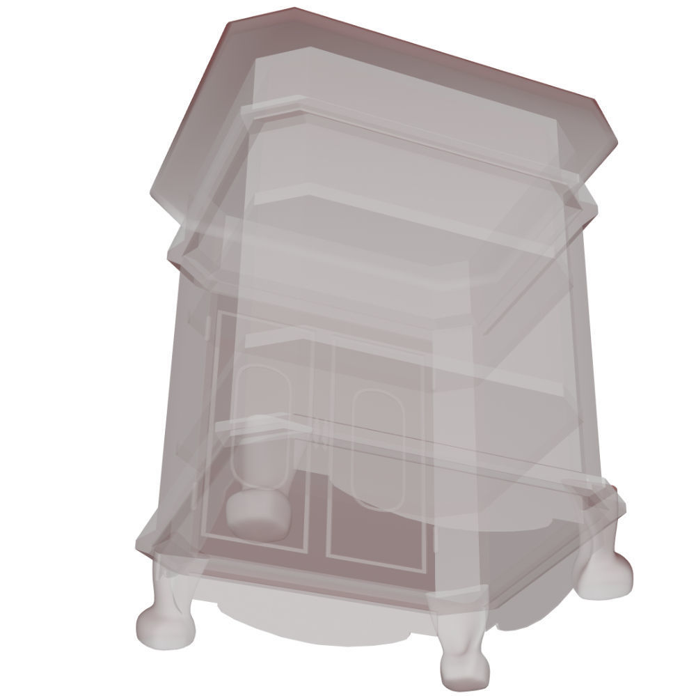 Schrank sideboard Cabinet vintage retro animated 3D model | CGTrader