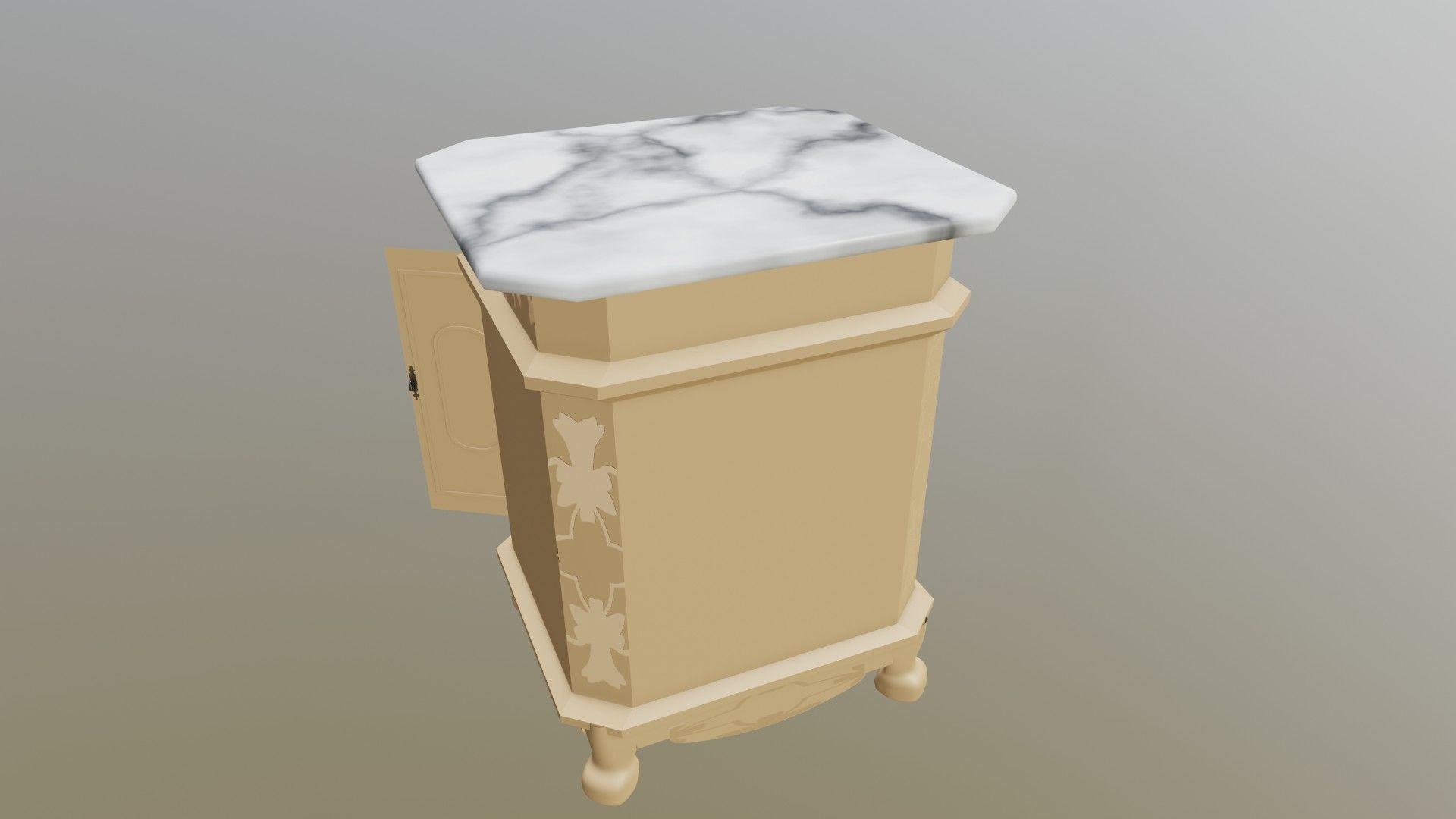 Schrank sideboard Cabinet vintage retro animated 3D model | CGTrader