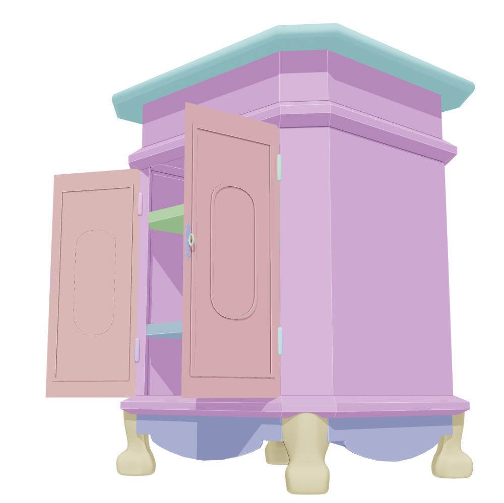 Schrank sideboard Cabinet vintage retro animated 3D model | CGTrader