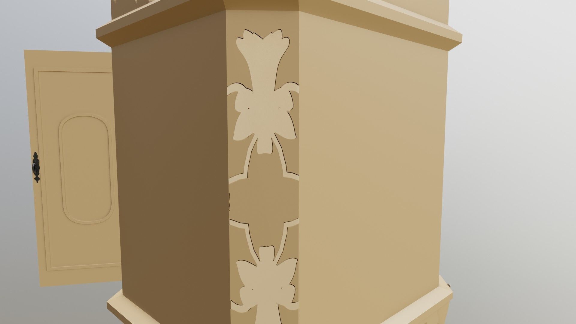 Schrank sideboard Cabinet vintage retro animated 3D model | CGTrader