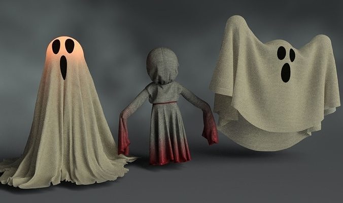 3D model Ghosts and balls halloweens VR / AR / low-poly | CGTrader