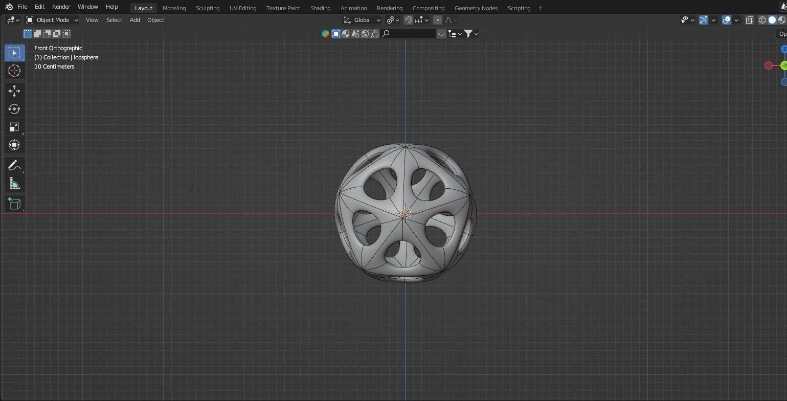 Abstract Icosphere 3D model | CGTrader