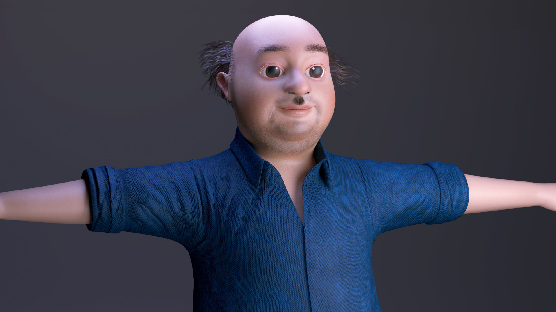 3D model CRAZY FAT MAN VR / AR / low-poly | CGTrader