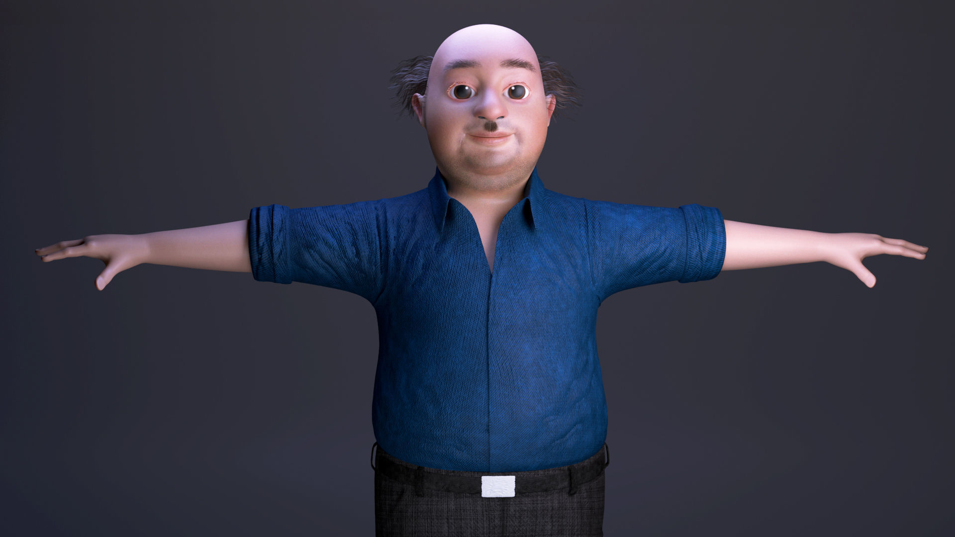 3D model CRAZY FAT MAN VR / AR / low-poly | CGTrader