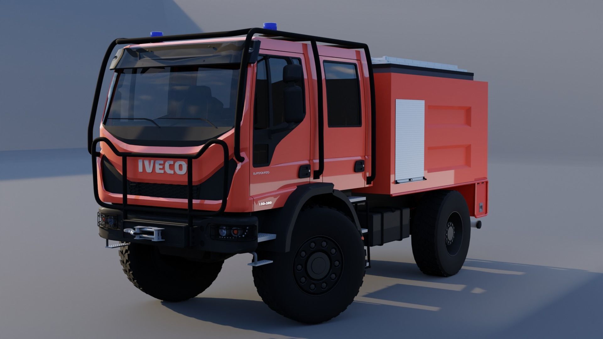 3D model Iveco Eurocargo 150-280 Firetruck VR / AR / low-poly | CGTrader