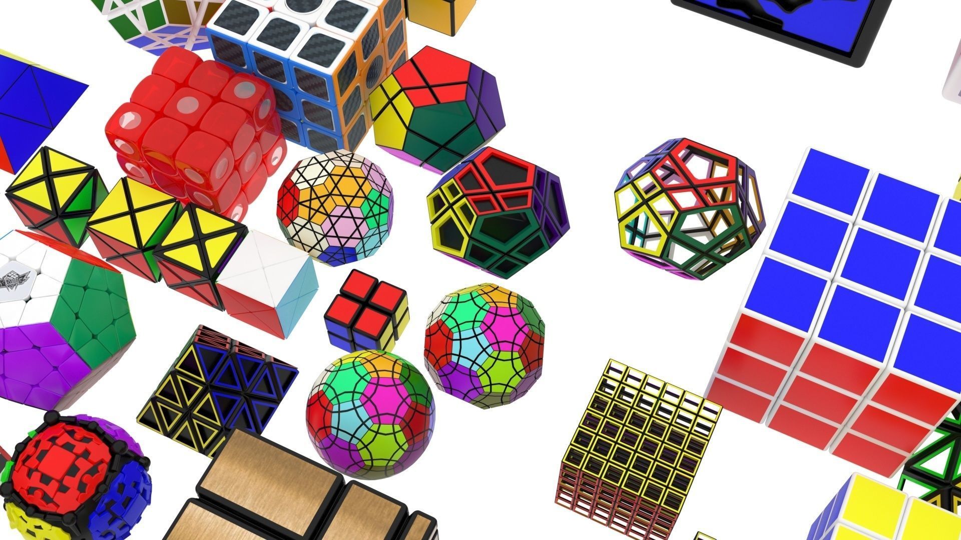 Different Type Of Rubiks Cube Collection 3d Model Cgtrader