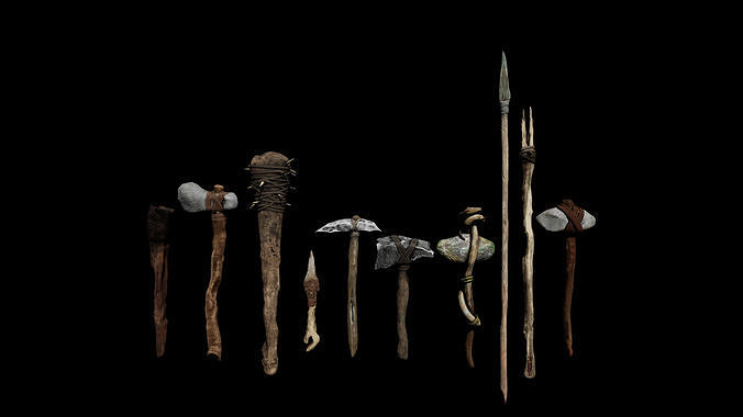 Primitive Weapons 3D model | CGTrader