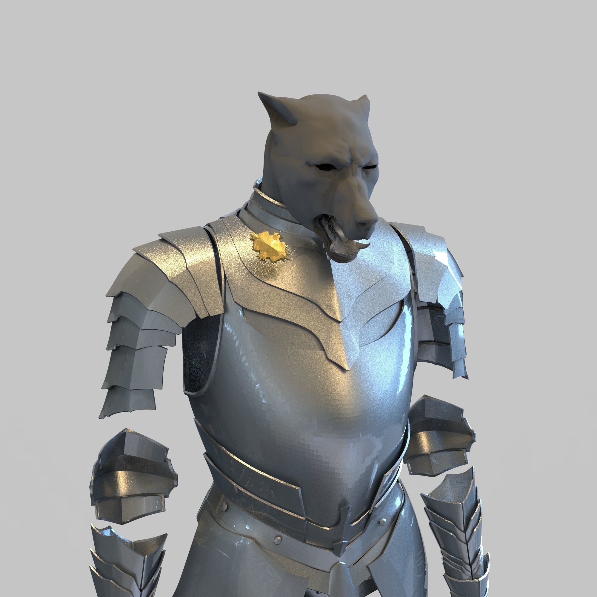 Blaidd Elden Ring Full Body Wearable Armor with Mask and Sword 3D model ...