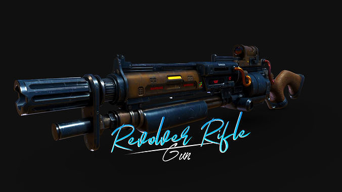 3D model Revolver Rifle VR / AR / low-poly | CGTrader