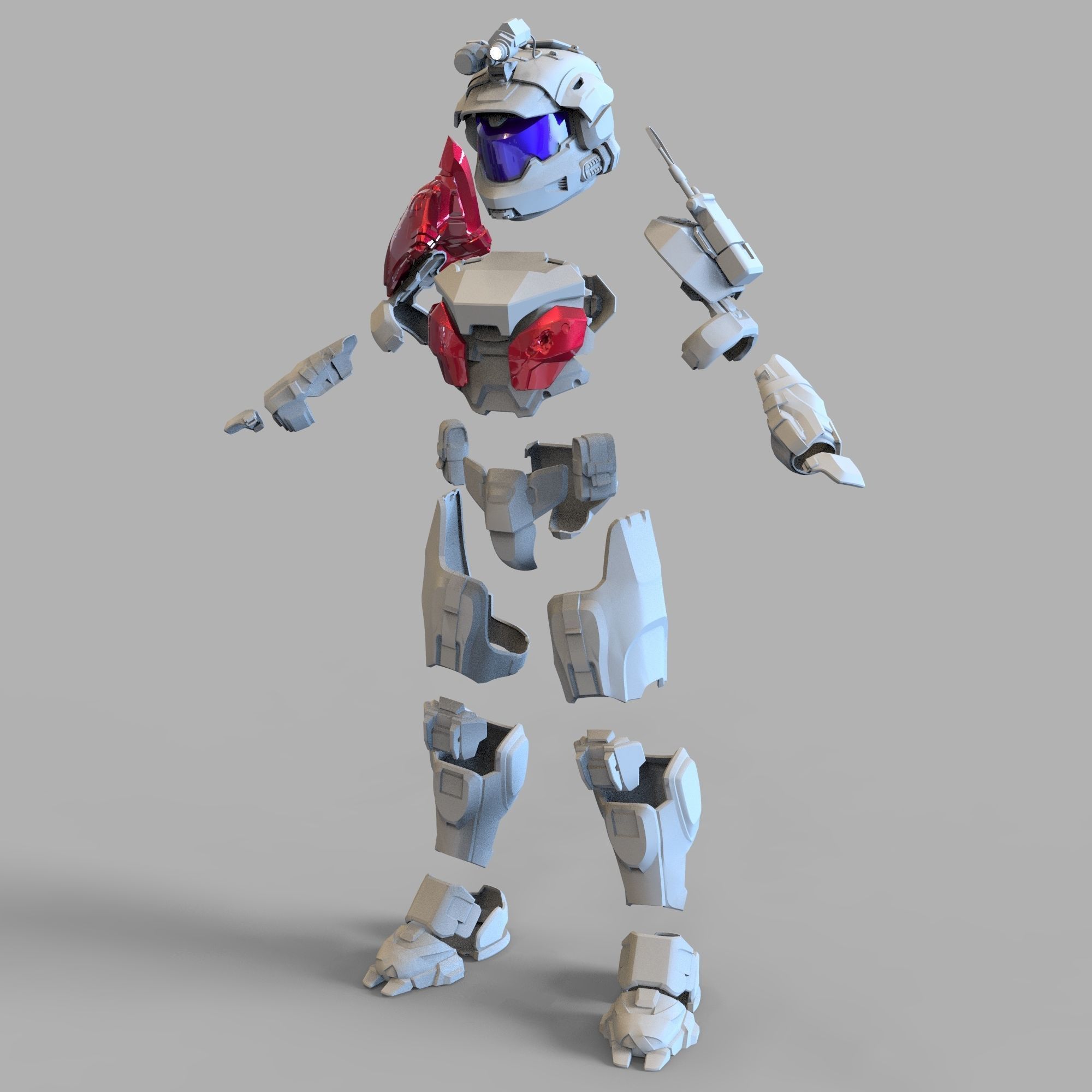 Halo Infinite Lone Wolf Hieu Dinh Full Body Armor with Helmet 3D model ...