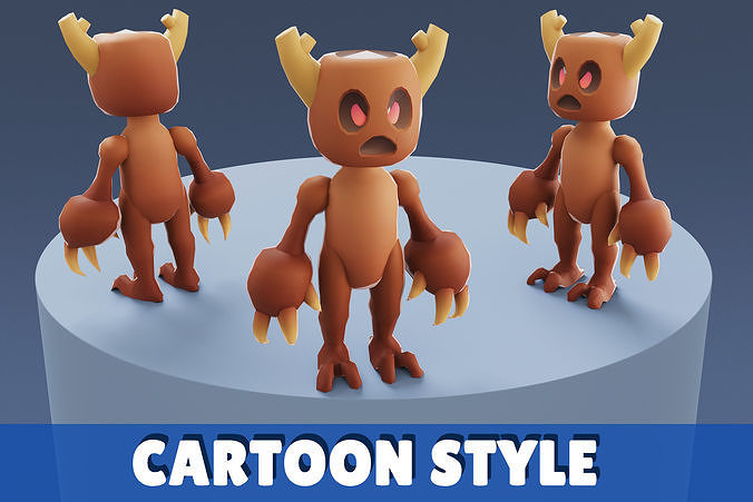 3D model Cartoon Characters - Medium Woody Warrior VR / AR / low-poly ...