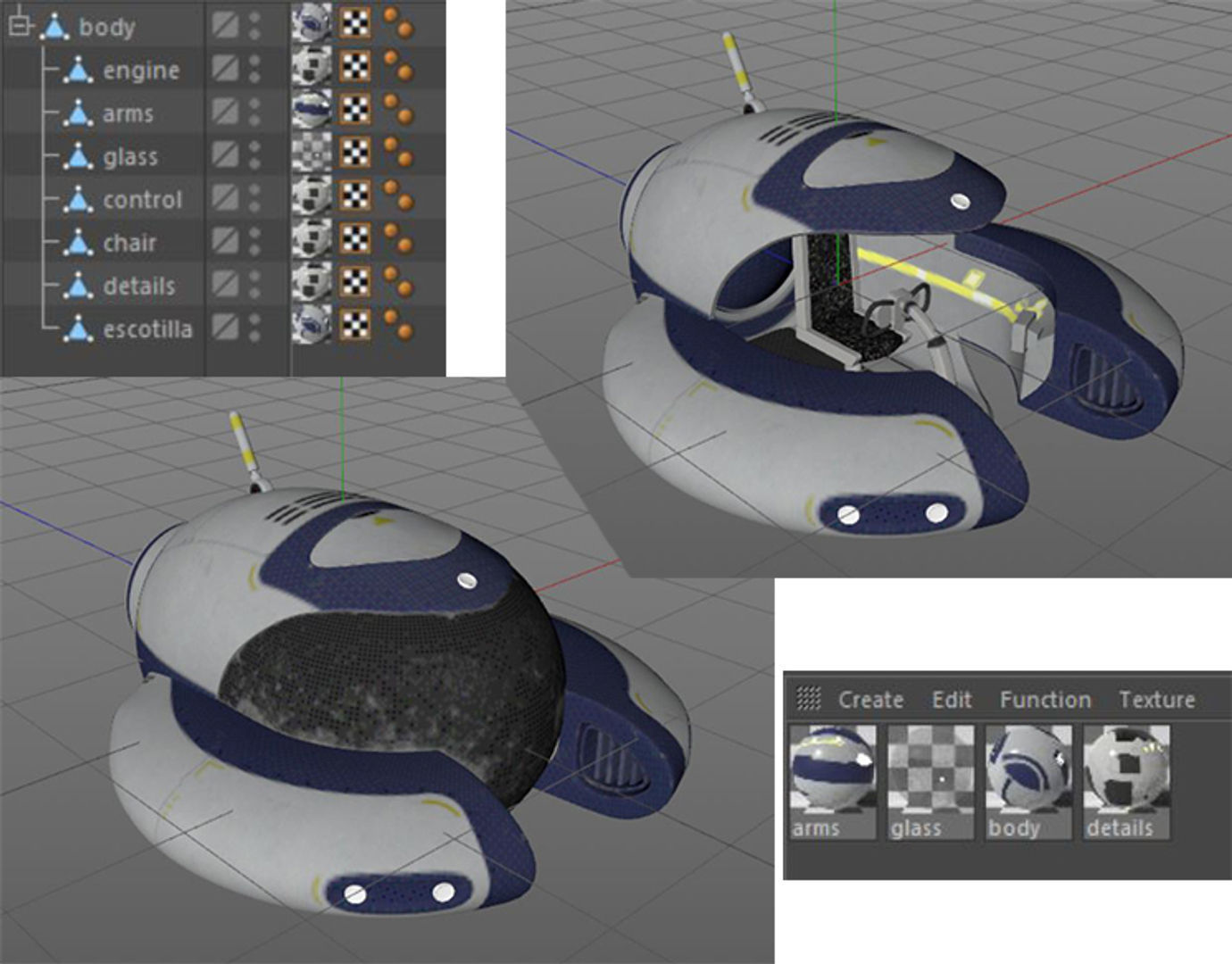 Sumergible - Seamoth 3D model | CGTrader