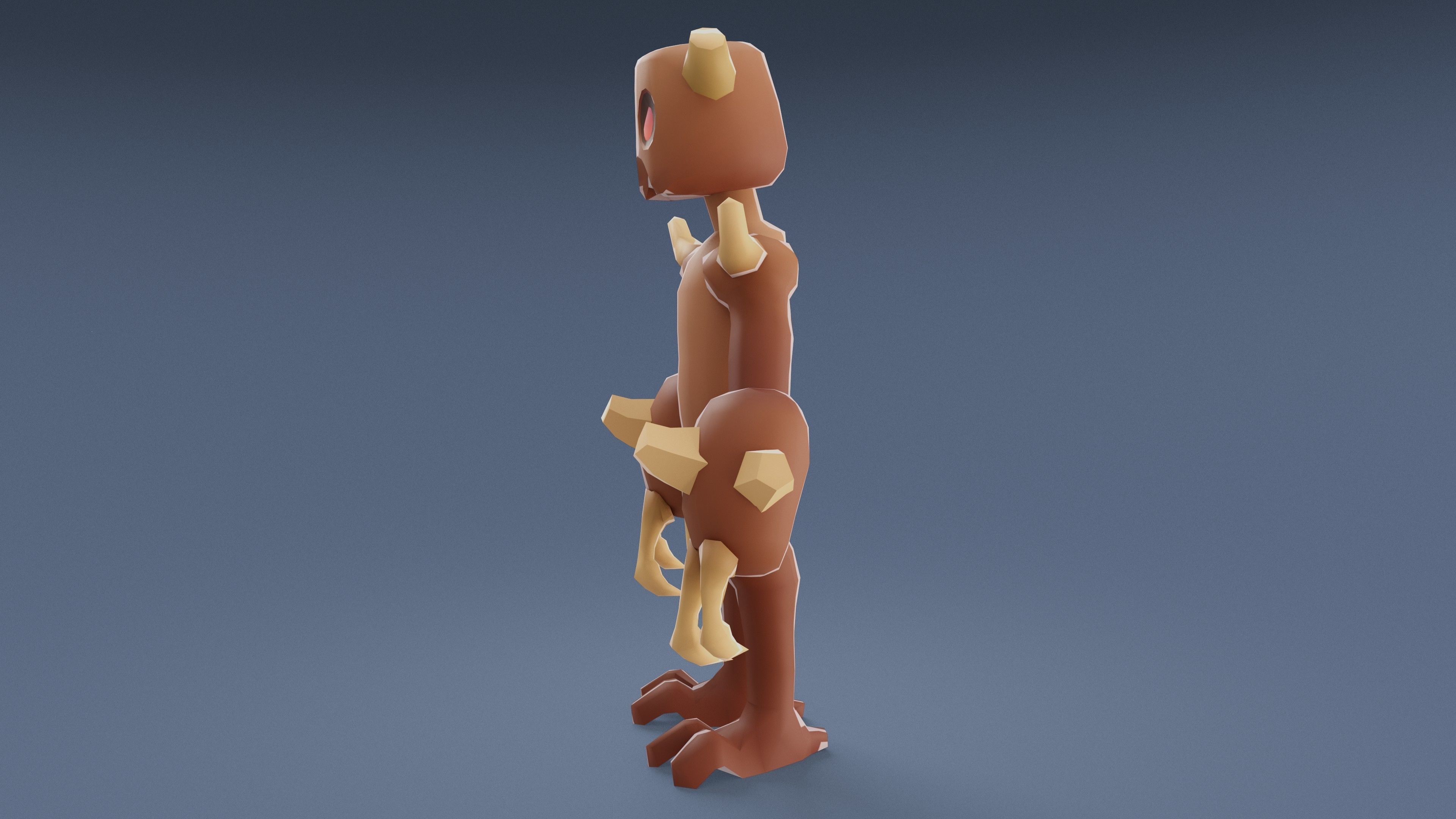 3D model Cartoon Characters - Big Woody Warrior VR / AR / low-poly ...
