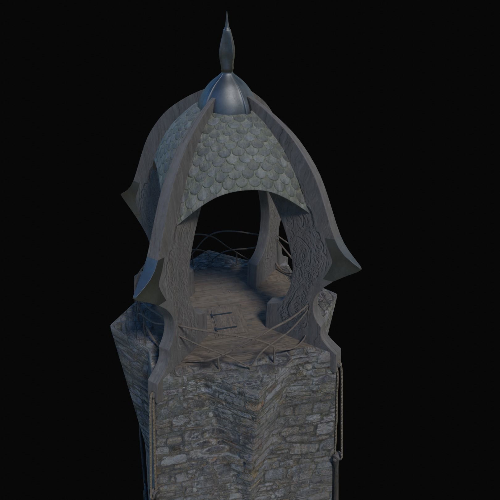 3D model Fantasy Watch Tower VR / AR / low-poly | CGTrader