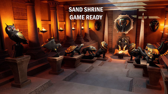 3D model Sand shrine VR / AR / low-poly | CGTrader