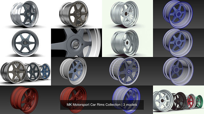 MK Motorsport Car Rims Collection | CGTrader
