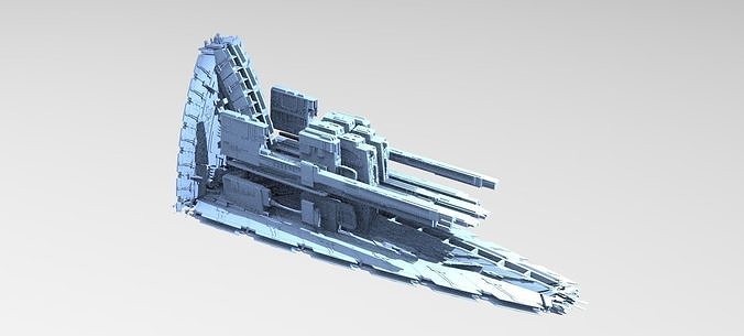 Sci-fi Alien Freighter 2 3D model | CGTrader