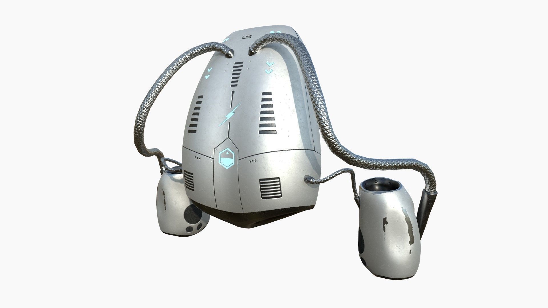 3D model Jetpack I07 Light Steel - SciFi Character Design VR / AR / low ...