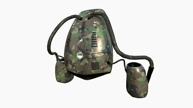 3D model Jetpack I08 Green Camouflage - SciFi Character Design VR / AR ...