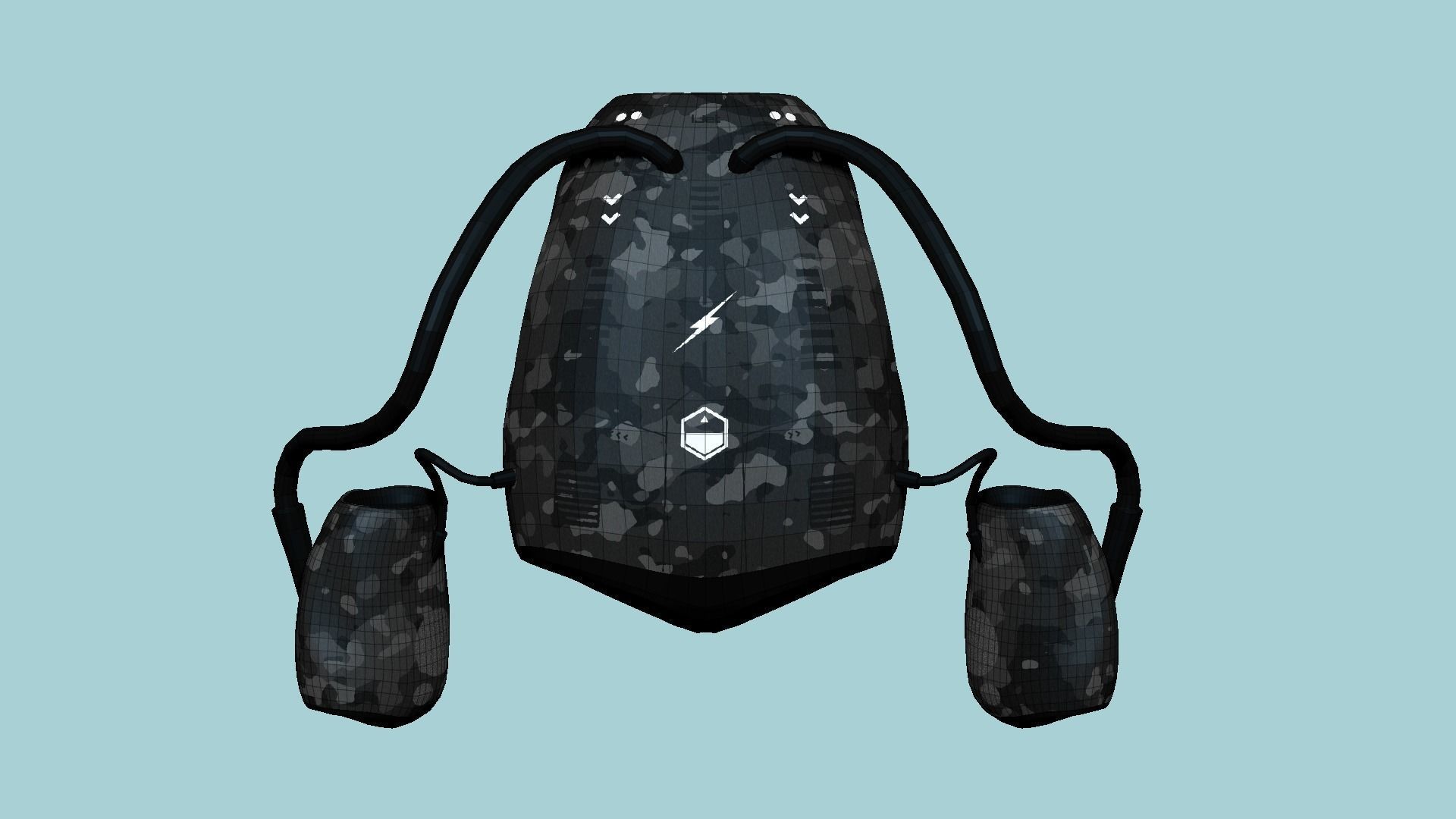 3D model Jetpack I09 Black Camouflage - SciFi Character Design VR / AR ...