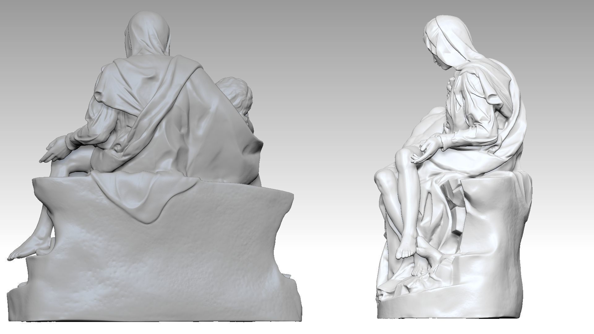 La Pieta Michelangelo 3D model 3D printable | CGTrader